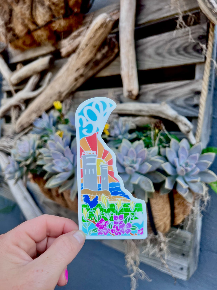 Delaware Vibes Sticker – Happy Camper Design Co.