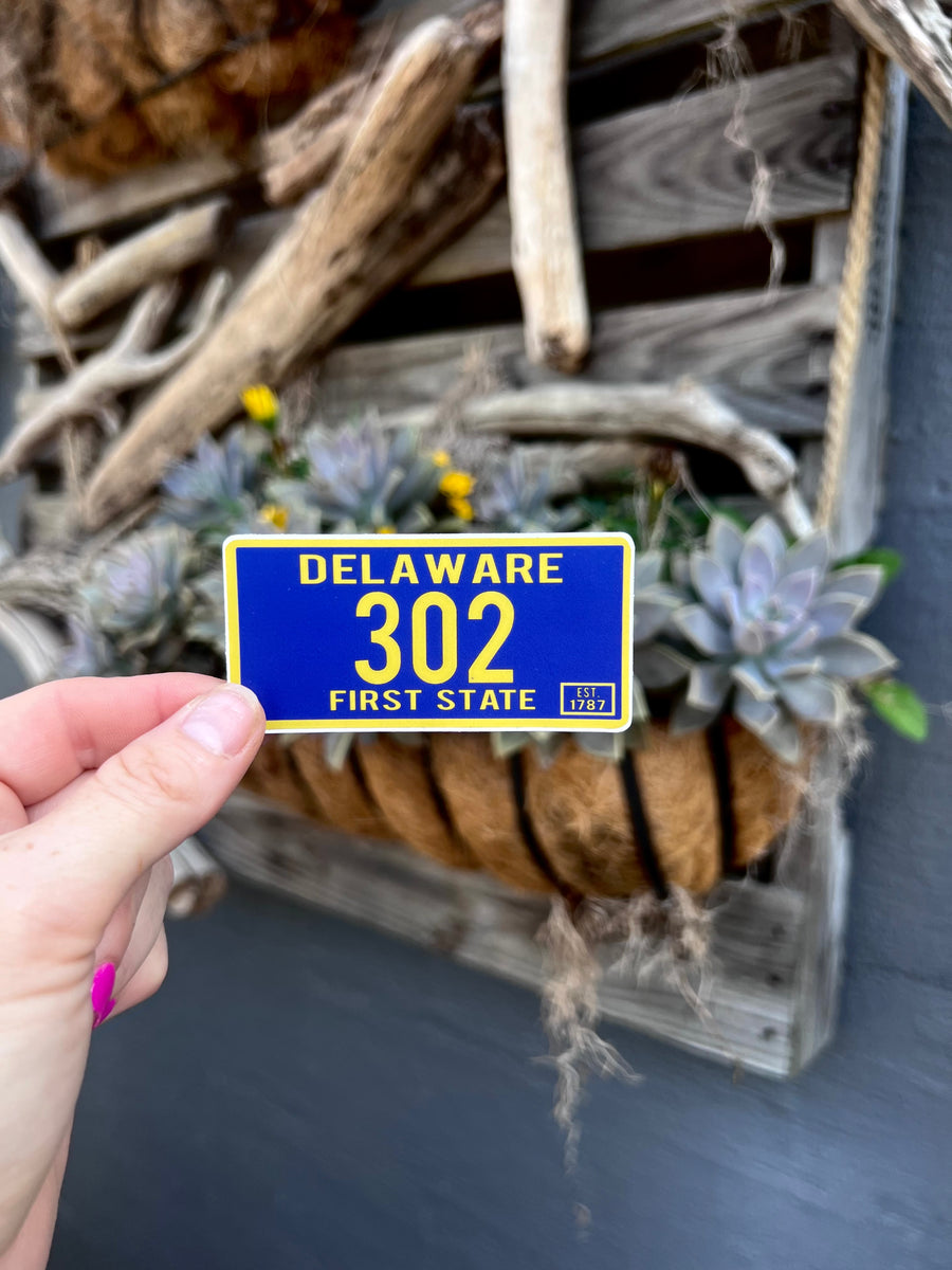 302 License Plate Sticker – Happy Camper Design Co.