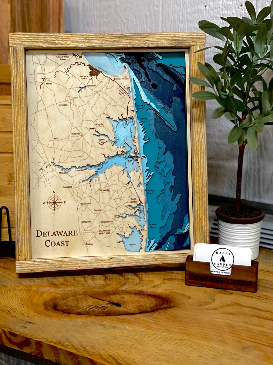 Delaware Coast Layered Map – Happy Camper Design Co.